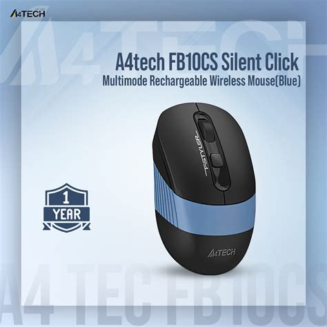 A Tech FB CS Silent Click Multimode Rechargeable Wireless Mouse Bluetooth G Connects