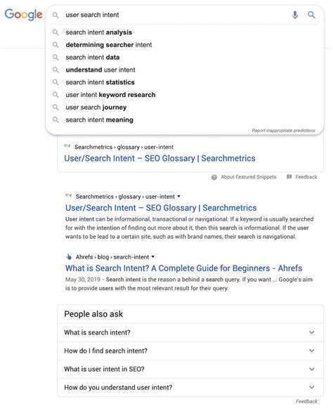 Search Queries And User Search Intent Hang Ten Seo
