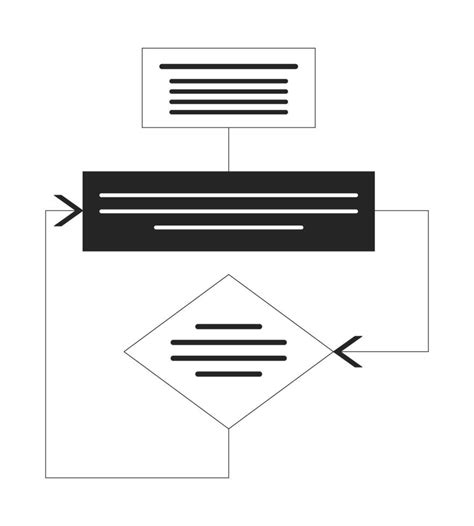 Block Diagram Black And White 2d Line Object Analysis Scheme