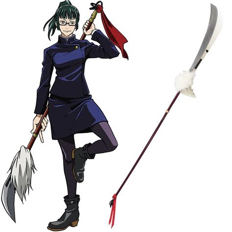 Jujutsu Kaisen Maki Zenin Cosplay Weapons Anime Accurate Red Naginata
