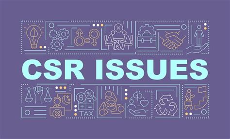 Premium Vector CSR Issues Word Concepts Banner CSR Violation And Consequences Infographics