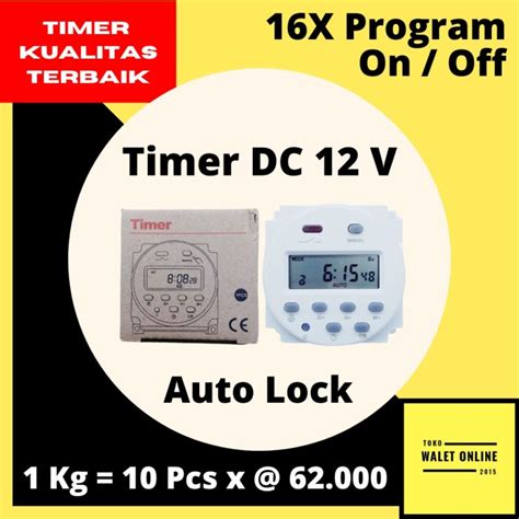 Jual Timer Dc 12 Volt 16 Ampere Timer 12v Digital Ampli Walet Accu