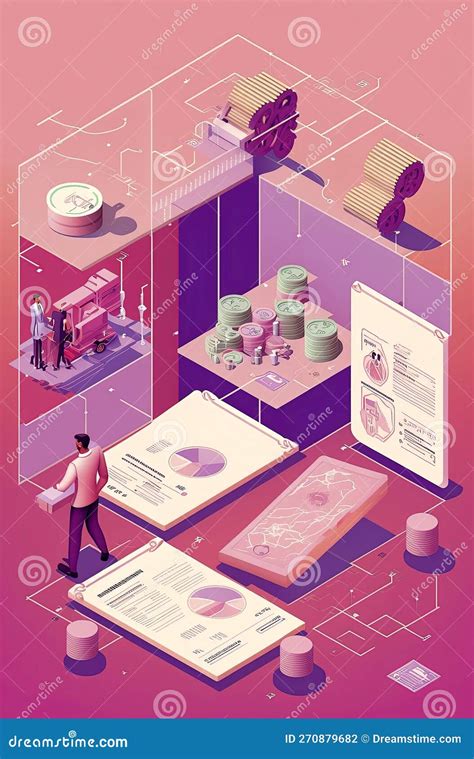 generative ai of isometric concept illustration of business analysis