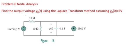 Solved Find The Output Voltage Vg T Using The Laplace Chegg