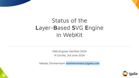 status of the layer based svg engine in webkit ppt