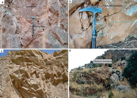 Photograph Showing The Outcrop Characteristics A Contact Between