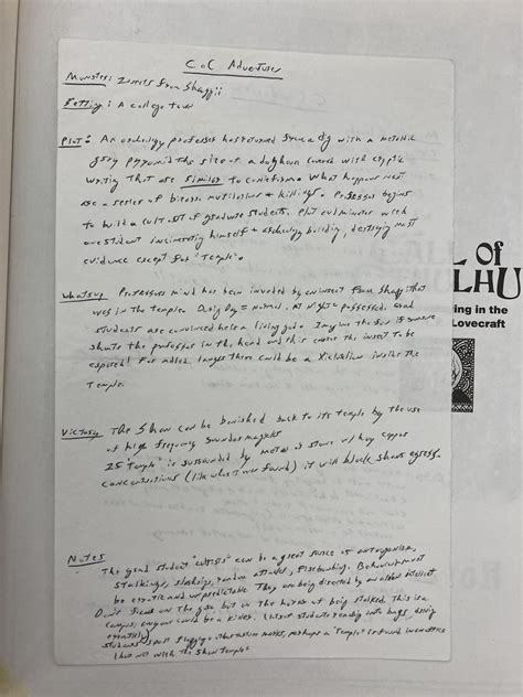 Thrifted 5e Sourcebook Came With Notes R Callofcthulhu