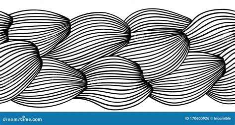 Seamless Wave Pattern Background With Sea River Or Water Texture Stock Vector Illustration