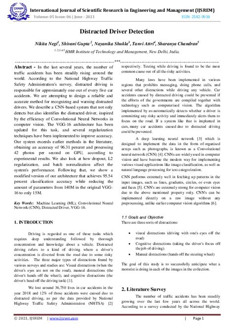 Pdf Distracted Driver Detection