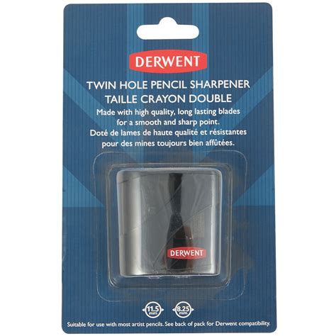 Derwent Twin Hole Pencil Sharpener Black Wilko