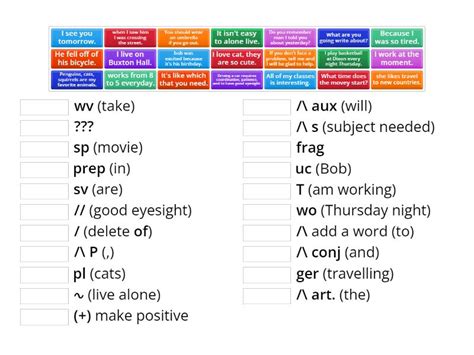 writing error correction symbols match up