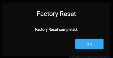 Factory Reset