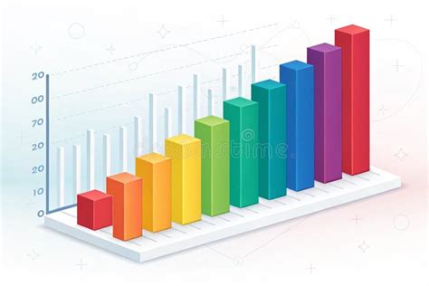 colorful bar graph model for data visualization generated by ai stock