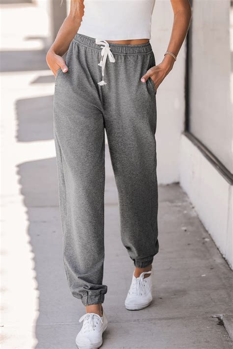 Heathered Knit Drawstring Joggers
