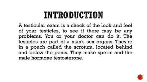 Testicular Self Examination And Testicular Cancerpdf