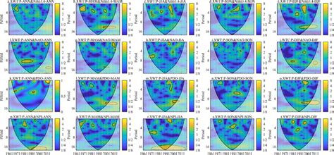 cross wavelet transform xwt analysis of precipitation with