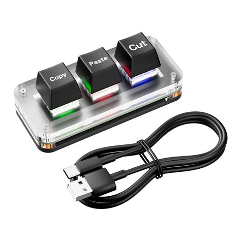 Yibooy RGB Mini Cut Copy Paste Keyboard Key USB Type C Gaming Mechanical Keyboard Walmart