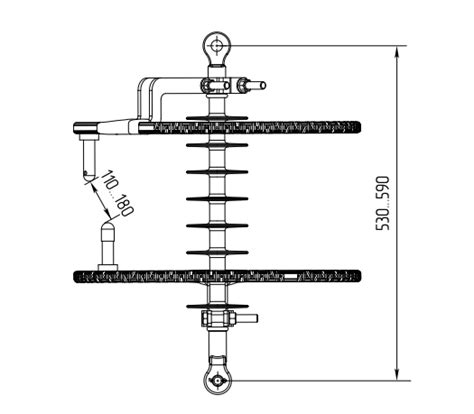 Llpd Dm35z Chống Sét Van Streamer Trên đường Dây Trên Không 40 5kv Chống Sét Van Streamer 40 5