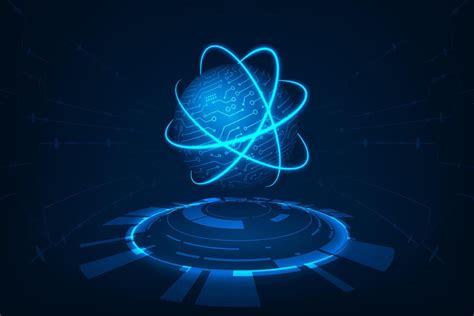 Vector Digital Technology Futuristic Internet Network Connection Abstract Cyber Infometion