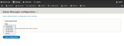 Status Messages Drupal Org