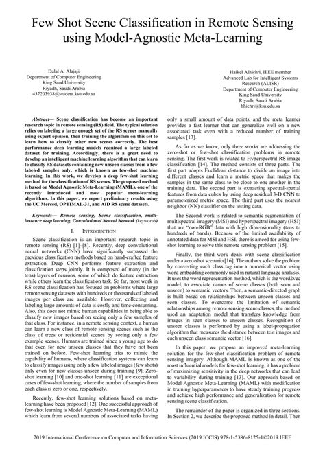 Pdf Few Shot Scene Classification In Remote Sensing Using Meta