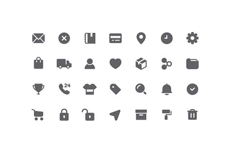 전자 상거래 및 사용자 인터페이스 Ui 플랫 아이콘 전자 상거래에 대한 스톡 벡터 아트 및 기타 이미지 전자 상거래 아이콘 개체 그룹 Istock