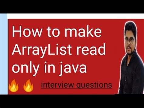 How To Make ArrayList Read Only In Java Shyam Sundar YouTube