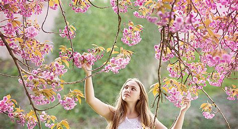 Beautiful Spring Girl Editorial Stage