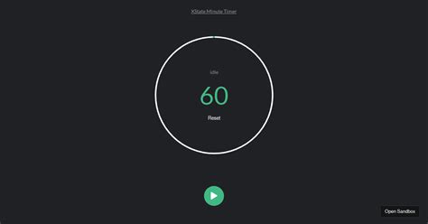 Xstate Vue Minute Timer Viz Codesandbox