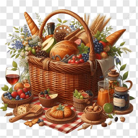 투명한 배경에 야채와 베이커리 제품이 포함된 3d 바구니 야채와 베이커리 제품이 담긴 바구니 야채와 베이커리 제품이 포함된 3d 바구니 음식 Png 일러스트 및 이미지