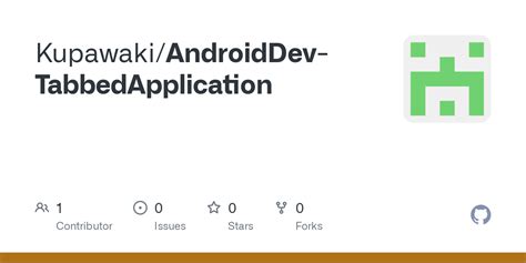 GitHub Kupawaki AndroidDev TabbedApplication