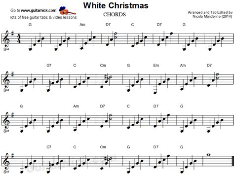 Guitar Chords White Christmas