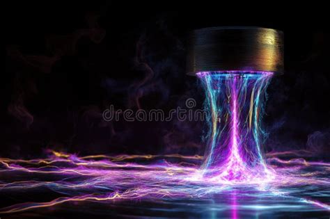 Futuristic Energy Flow Visualization With Vibrant Colors And Dynamic Motion Effects Stock