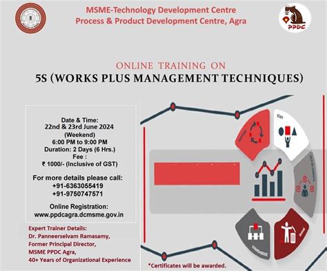 Msme Tdc Online Training Program On 5s Msme Tdc Ppdc Bangalore Posted