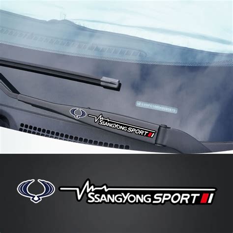 자동차 엠블럼 창 와이퍼 스티커 쌍용 무소 코란도 렉스턴 액티언 M200 2022 2021 2015 카이런용 자동 장식 데칼 액세서리 Aliexpress