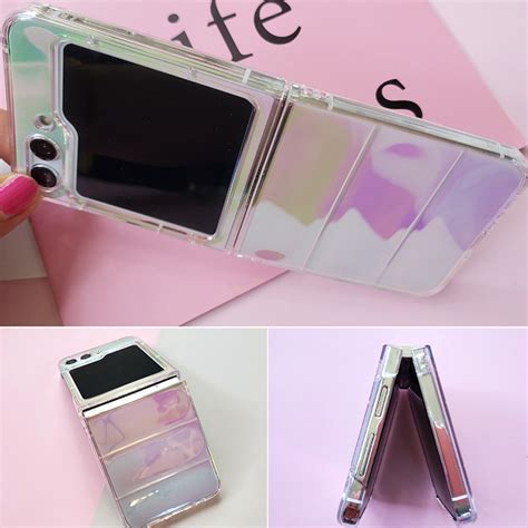 홀로그램 오로라 패딩 갤럭시z플립5 케이스 하드 무료배송 당일출고 우체국택배 에이블리