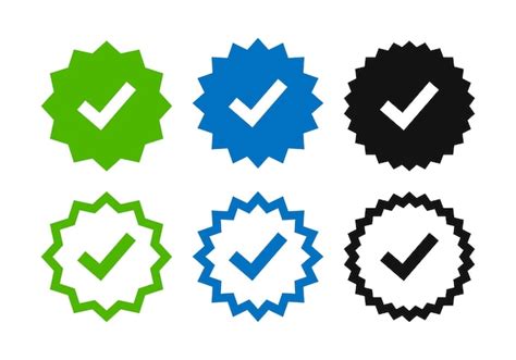 Premium Vector Verified Badge Profile Set Social Media Account