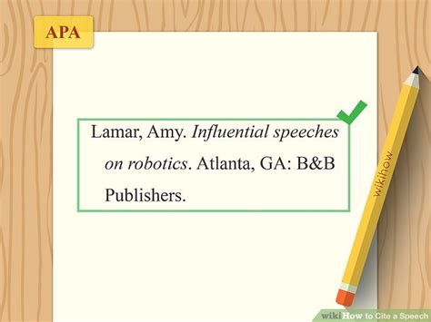 Ways To Cite A Speech WikiHow