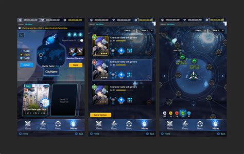 Turn Based RPG Mobile Game UI On Behance