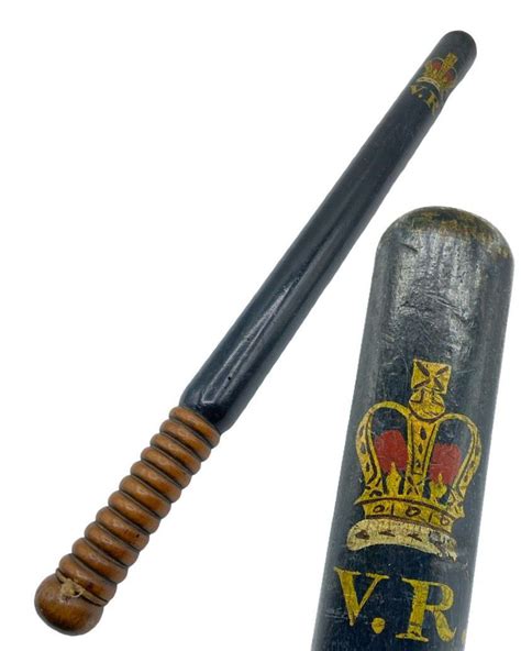 Antique Victorian Policemans Truncheon With Vr Cypher In General Misc