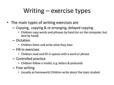 Writing Exercise Practice