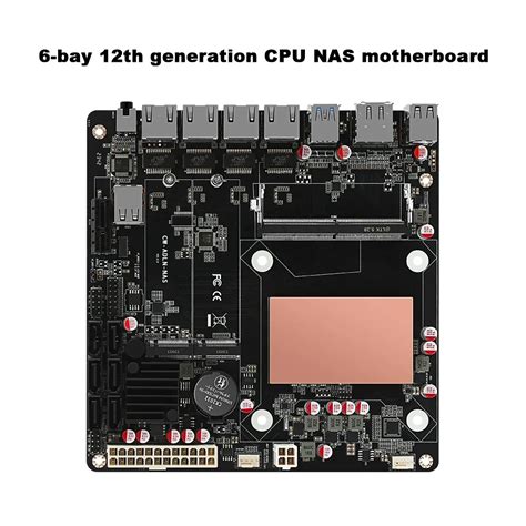 N100 NAS Motherboard Mini ITX DDR5 8G 4800Mhz 4x2 5G Network Card 6x SATA3 0 2x M 2 NVMe 17x17