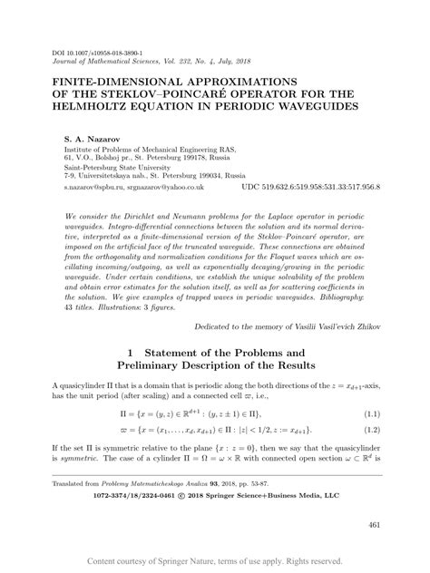 Finite Dimensional Approximations Of The Steklovpoincaré Operator For