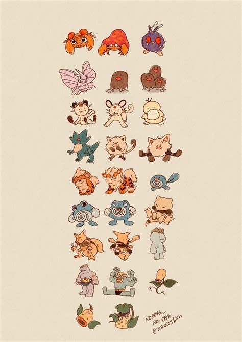 Meowth Psyduck Arcanine Machamp Diglett And 21 More Pokemon