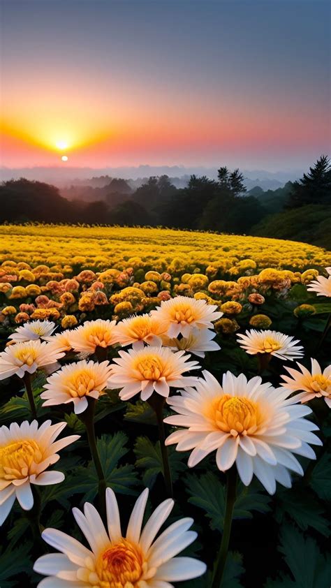 Sunset Flowers Photography