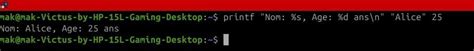 Utiliser La Commande Printf Sur Linux Avec Des Exemples