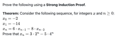Solved Prove The Following Using A Strong Induction