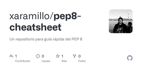 Github Xaramillopep8 Cheatsheet Un Repositorio Para Guía Rápida Del Pep 8