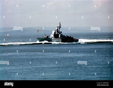 A Port Beam View Of A Soviet Tarantul Iii Class Missile Corvette