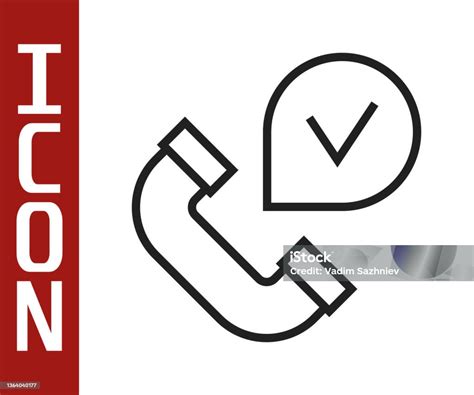 흰색 배경에 격리 된 검은 줄 전화 단말기 아이콘 전화 표지판입니다 벡터 Brand Name Online Messaging Platform에 대한 스톡 벡터 아트 및 기타